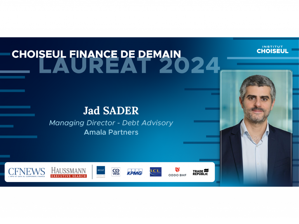 Jad Sader ranked in the Top 100 of tomorrow’s finance | Amala Partners